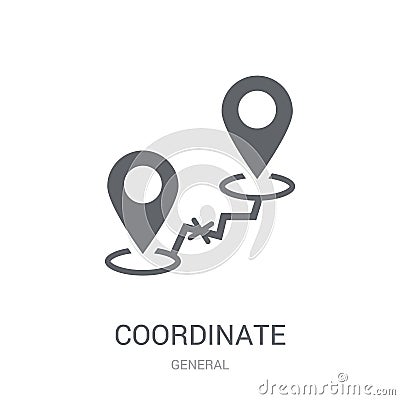 Coordinate Icon. Trendy Coordinate Logo Concept On White Background ...