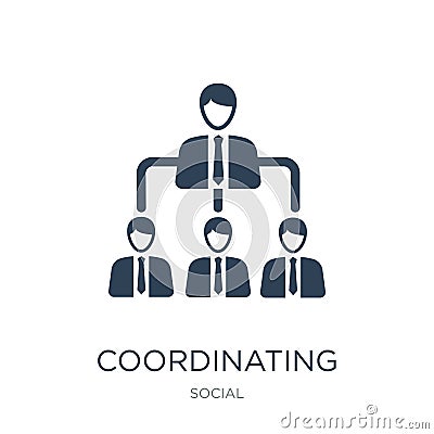 Coordinating People Icon In Trendy Design Style. Coordinating People ...
