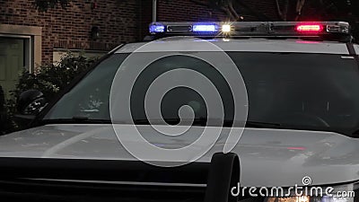 Cop Car And Flashing Lights Hd Stock Footage - Video of call, police ...
