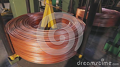 Copper Cable Production Process in a Modern Factory. Modern Cable ...