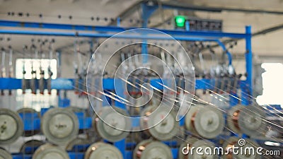 Copper Winding Wire Manufacturing Process. Electric Cable Production ...