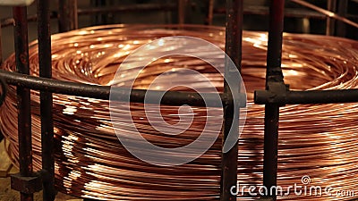 Copper Wire, Industrial Facility, Cable Manufacturing Stock Video ...