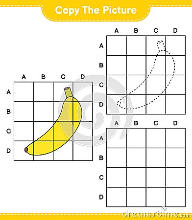 Copy The Picture, Copy The Picture Of Banana Using Grid Lines ...
