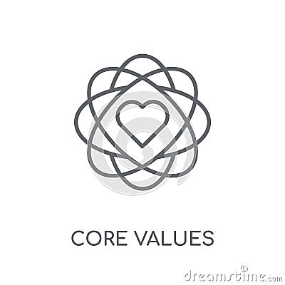 Core Values Linear Icon. Modern Outline Core Values Logo Concept ...