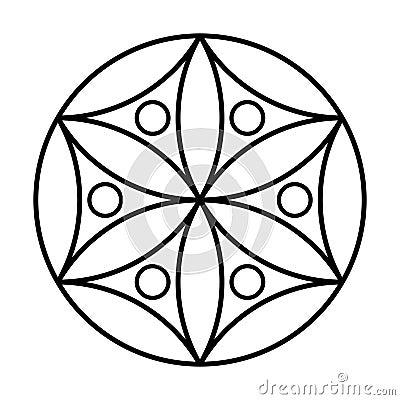 Core Of Life Symbol In Minoan Style Of Ancient Greece Vector ...