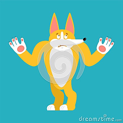 Corgi Confused Oops. Dog Perplexed Emotions. Pet Surprise. Vector ...