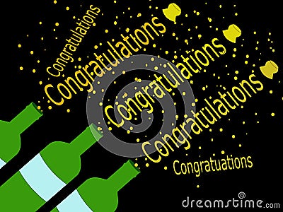 Cork Popping Congratulations Illustration | CartoonDealer.com #1719474