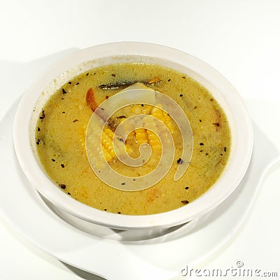 Corn And Chicken Broth Royalty-Free Stock Photography | CartoonDealer ...