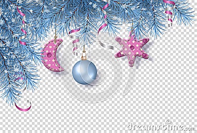 Corner Border Of Christmas Tree Vector Illustration | CartoonDealer.com ...