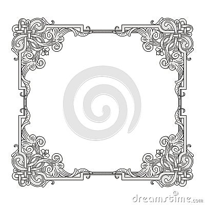 Corner Frame Cartoon Vector | CartoonDealer.com #25694923