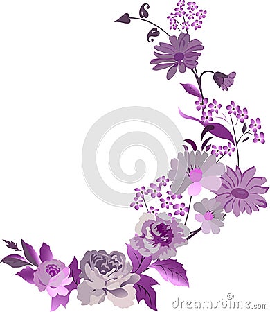 Corner With Pink Flowers Royalty Free Stock Images - Image: 6269199