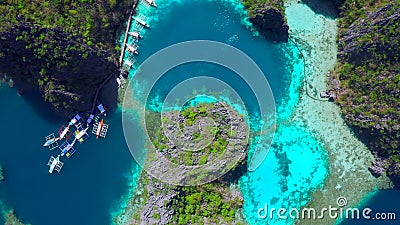 Coron, Palawan, Philippines, Aerial View of Beautiful Lagoons and ...