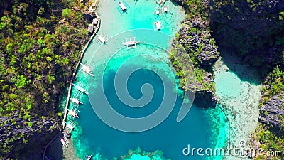 Coron, Palawan, Philippines, Aerial View Of Beautiful Lagoons And ...