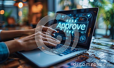 Corporate Decision-Maker Utilizing Digital Approval Process Interface ...