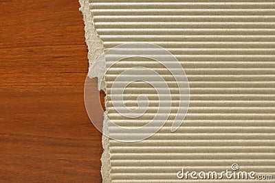 Corrugated Paperboard On Wood Table Background Stock Photo ...