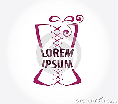 Corset Logo Design Template. Cartoon Vector | CartoonDealer.com #45721737