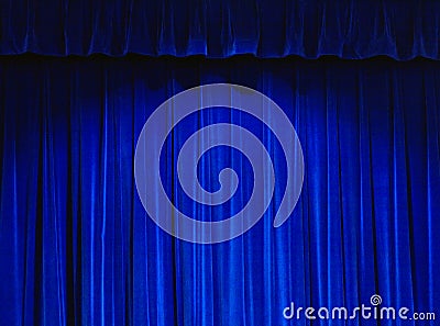 Cortina Azul Do Teatro Imagens de Stock - Imagem: 5119924