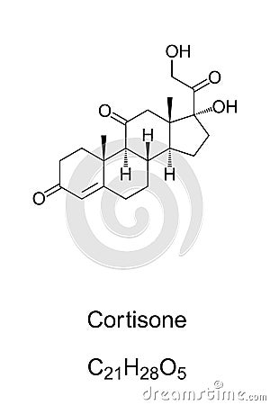 Cortisone, Steroid Hormone And Synthetic Corticosteroid, Chemical ...