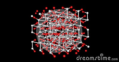 Corundum Molecular Structure Isolated On Black Royalty-Free Cartoon ...