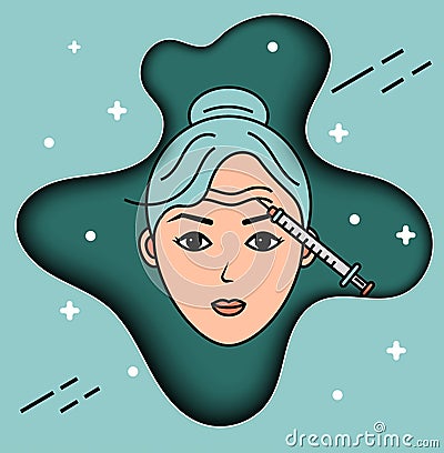 Cosmetic Injections. Vector Layer Effect Cut Out Of Paper Illustration ...