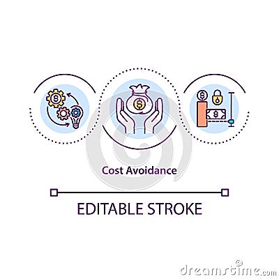 Cost Avoidance Concept Icon Vector Illustration | CartoonDealer.com ...