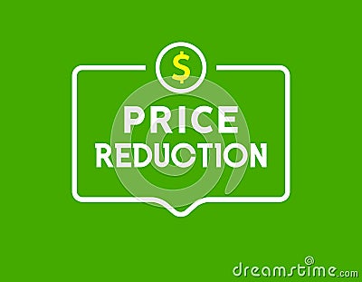 Cost Reduction Icon Dollar. Price Decrease Arrow Symbol. Business Sale ...