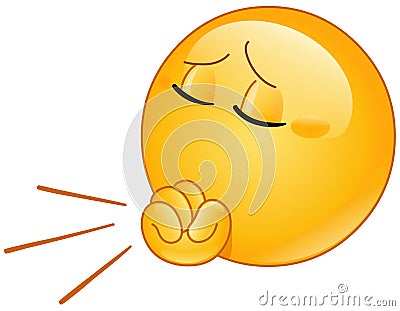 Coughing Emoticon Cartoon Vector | CartoonDealer.com #195549189