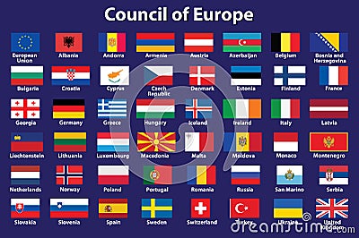Council Of Europe Flags Royalty Free Stock Image - Image: 25707426