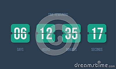 Countdown Clock Flip Counter Vector Digital Timer | CartoonDealer.com ...