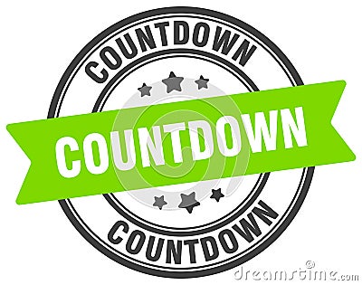 Countdown Stamp. Countdown Label On Transparent Background. Round Sign ...