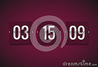 Countdown Timer Clock Counter. Flip Vector Timer Template. Display ...