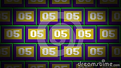 Countdown from 10 To 0 Pattern. Pixel Text, 80s Retro Style Abstract ...