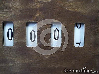 Countdown on a Wooden Counter with Rotating Dials. Stock Video - Video ...