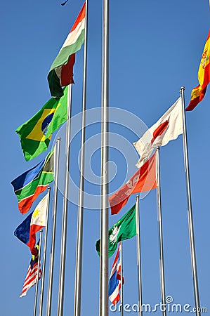 Countries Flags Flying Stock Image | CartoonDealer.com #17690155