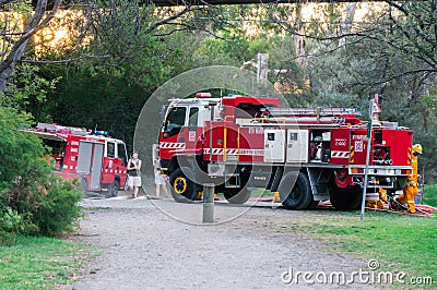 Country Fire Authority Fire Fighters In Melbourne, Australia Editorial ...