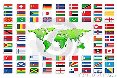 G20 Countries Flags or Flags of the World Element Design Stock ...