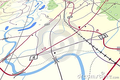 Countryside Map Vector Illustration | CartoonDealer.com #10799864