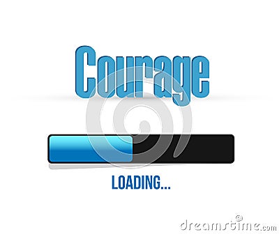 Courage Loading Bar Sign Concept Illustration | CartoonDealer.com #57292374