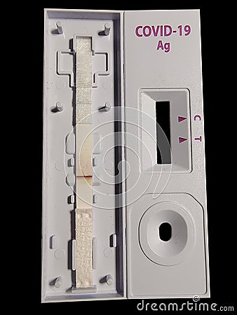 Covid-19 Rapid Antigen Test Stick With Negative Result Royalty-Free ...