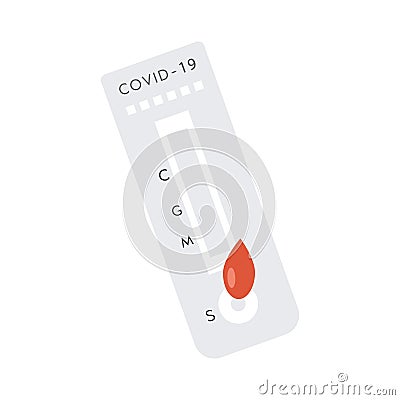 Covid-19 Rapid Test Kit With Blood Drop. Instruction For Coronavirus ...