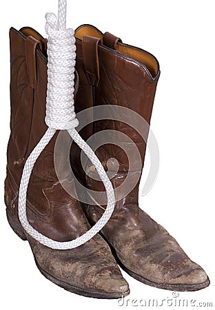 Cowboy Boots, Hangman Noose Rope, Western Old West Royalty-Free Stock ...