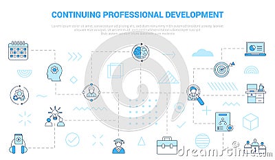 Cpd Continous Professional Development Concept With Icon Set Template ...