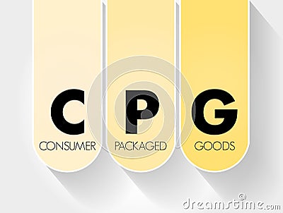 CPG - Consumer Packaged Goods Acronym, Business Concept Background ...