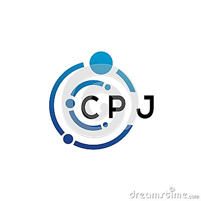 CPJ Letter Logo Design On White Background. CPJ Creative Initials ...
