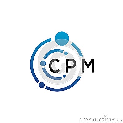 CPM Letter Logo Design On White Background. CPM Creative Initials ...