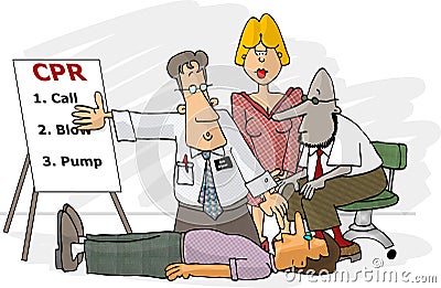CPR Technique Stock Illustration | CartoonDealer.com #46699