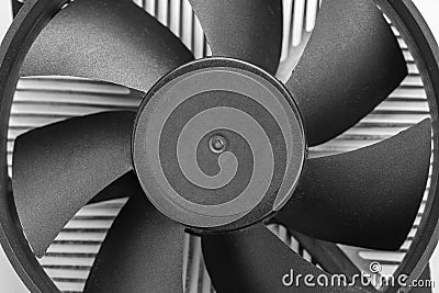 CPU Fan On A White Background. Cooling Ventilation System For Computer ...