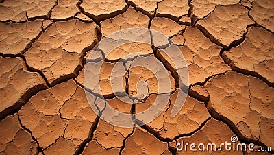 Cracked Clay Desert Ground With Deep Fissures Stock Photography ...