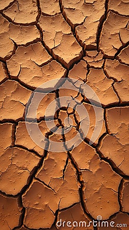 Cracked Clay Ground In Desert Deep Fissures Creating Parched Texture ...