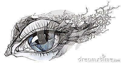 Cracked Eye Stock Image - Image: 23415161